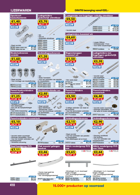 Opschroef-kastscharnieren 100mm met veer