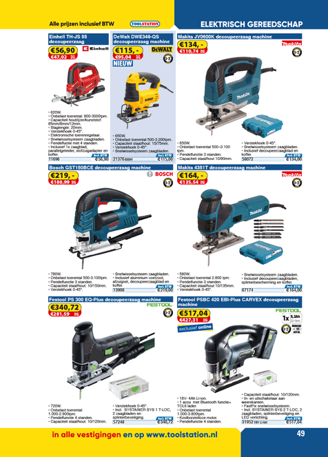 Festool PS 300 EQ-Plus decoupeerzaag machine| Toolstation.nl