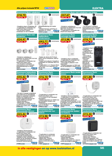 Smartwares inbouwschakelaar| Toolstation.nl