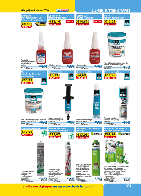 Loctite 243 draadborgmiddel| Toolstation.nl