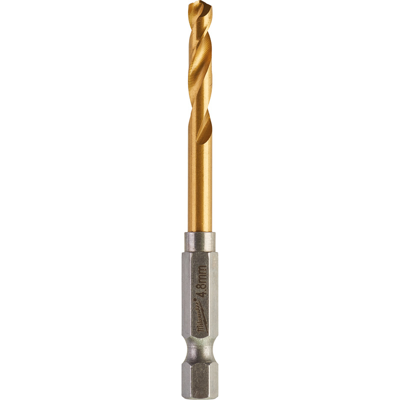 Milwaukee Metaalboor HSS-G Tin Red Hex shockwave 4.8mm